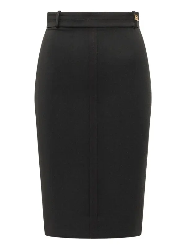 Elisabetta Franchi Sleek Midi Pencil Skirt - Nero