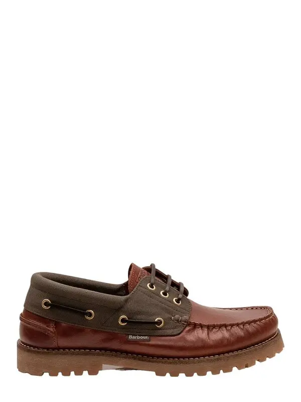 Barbour Deck Boat Lace-up Shoes - Mahogany