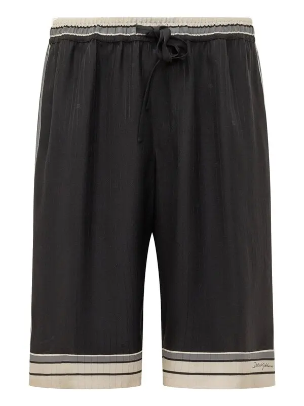 Dolce & Gabbana Relaxed Fit Drawstring Shorts - Righe F.nero