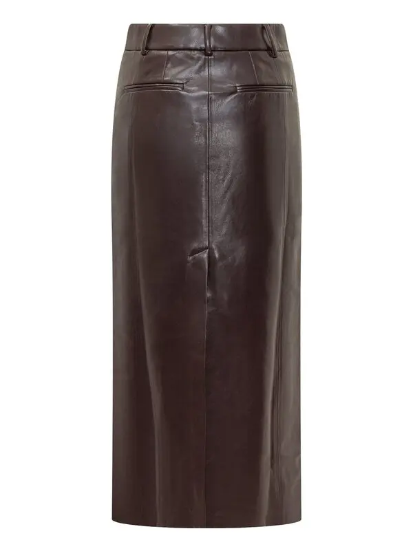 Andamane Eco-friendly Fabric Midi Skirt - Cabernet
