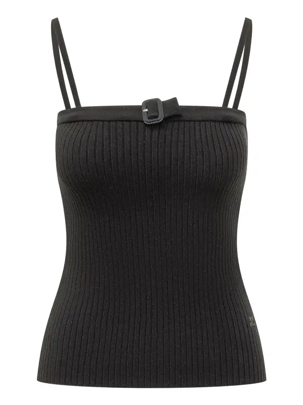 COURREGES Chic Mini Boucle Top - Black