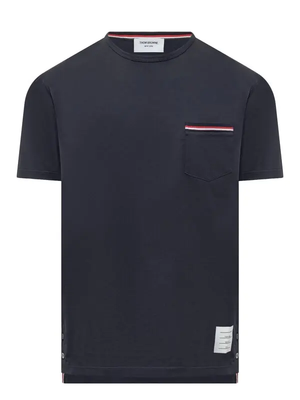 Thom Browne Classic Rwb Pocket T-shirt - Blu