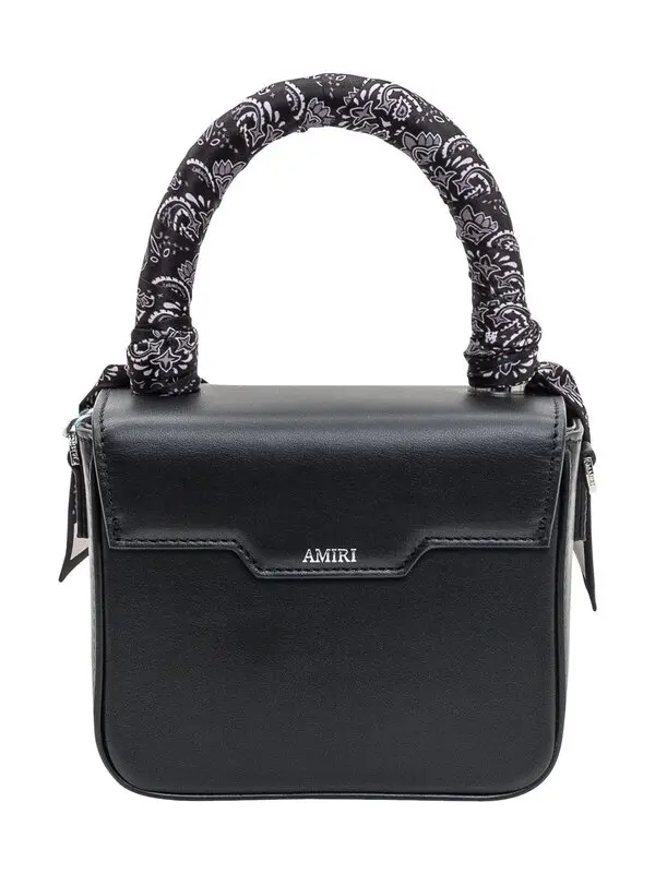 Amiri Mini Leather Handbag - Black
