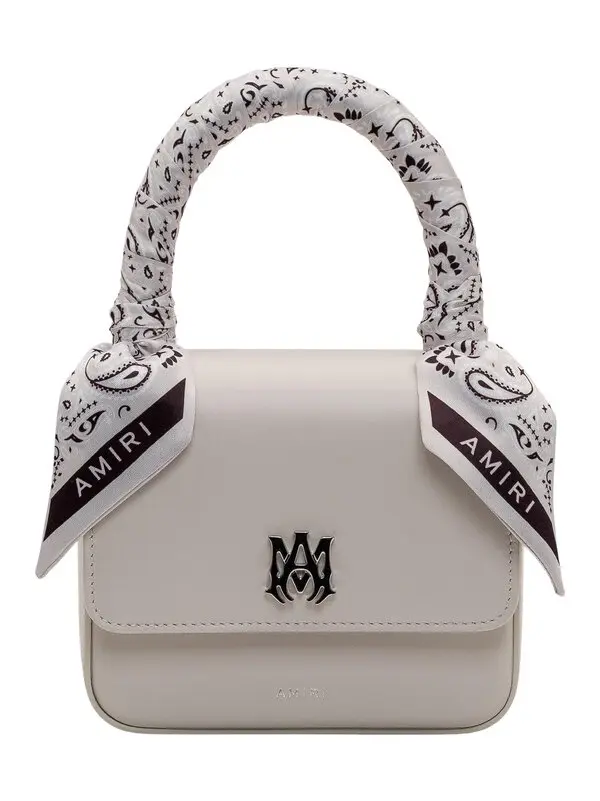 Amiri Mini Handbag With Wrapped Handle - Alabaster