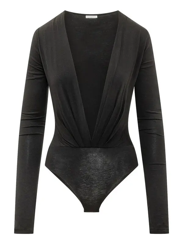 Andamane Deep V Bodysuit - Black