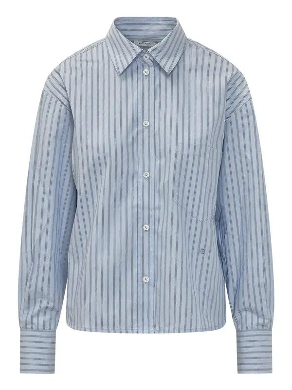 Victoria Beckham Cotton Striped Shirt - Blue/multi