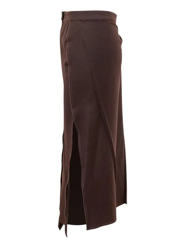 Victoria Beckham Wool Tailored Mini Skirt - Acai