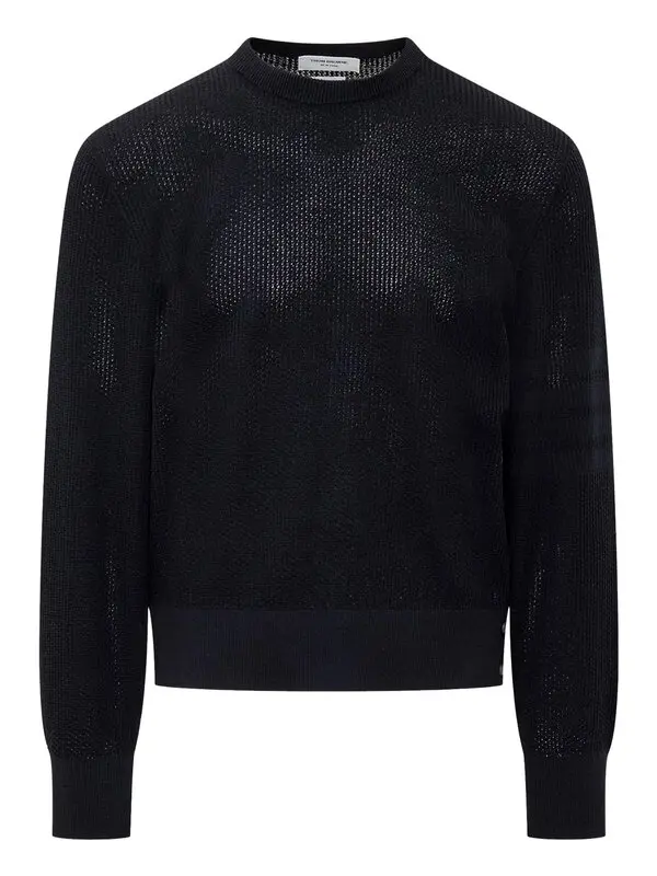 Thom Browne 4bar Wool Sweater - Navy