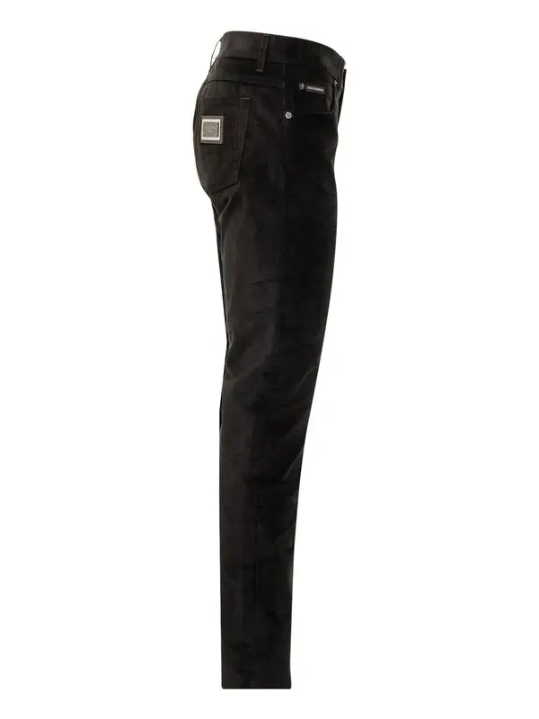 Dolce & Gabbana Velvet Trousers For Fall 2025 - Nero