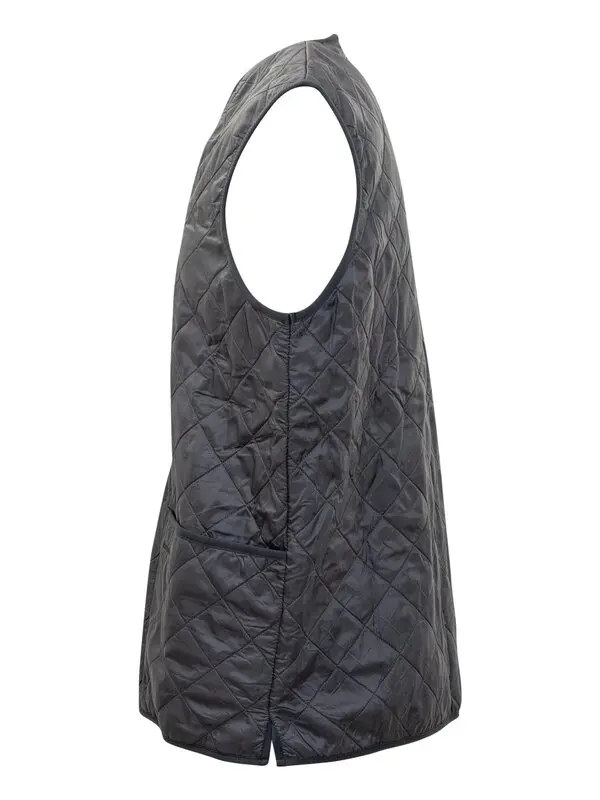 Barbour Quilted Zip Vest - Navy