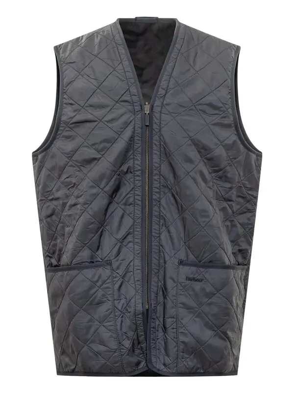 Barbour Quilted Zip Vest - Navy