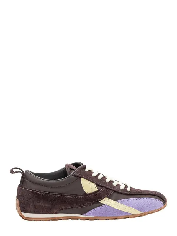 ALOHAS Paneled Lace Up Sneakers - Brown