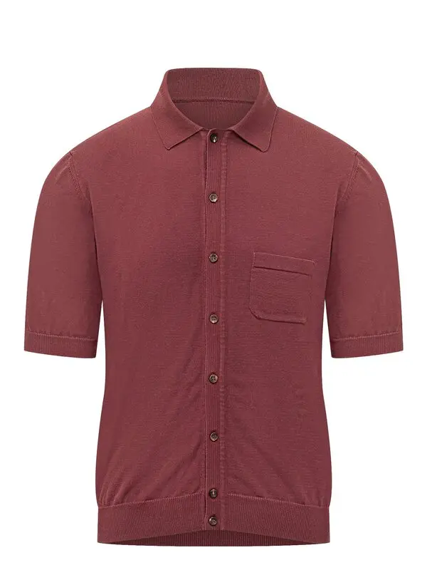 RAKKI Cotton Polo Shirt - Cherry