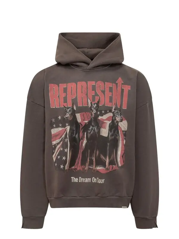 REPRESENT On Tour Dobermann Graphic Hoodie - Nero