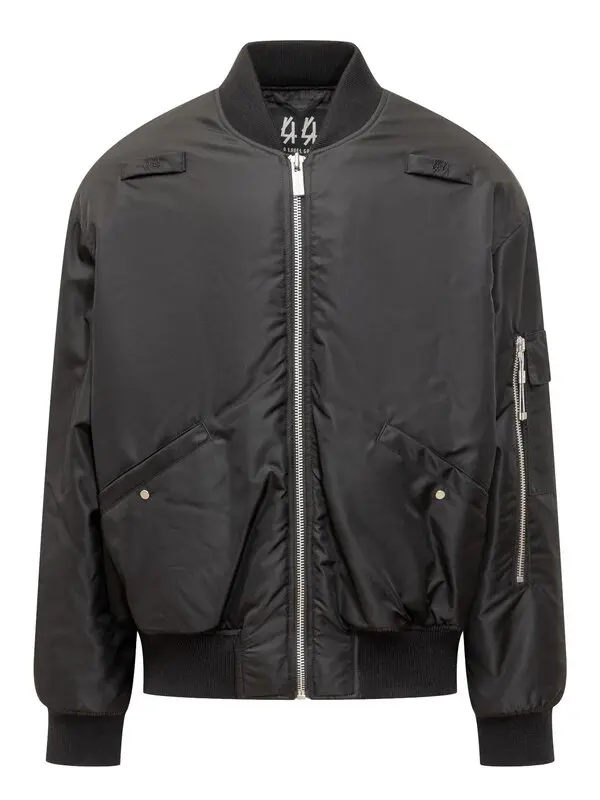 44 LABEL GROUP Nylon Bomber Jacket - Black
