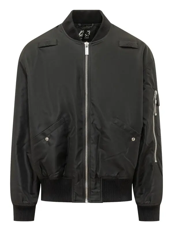 44 LABEL GROUP Nylon Bomber Jacket - Black