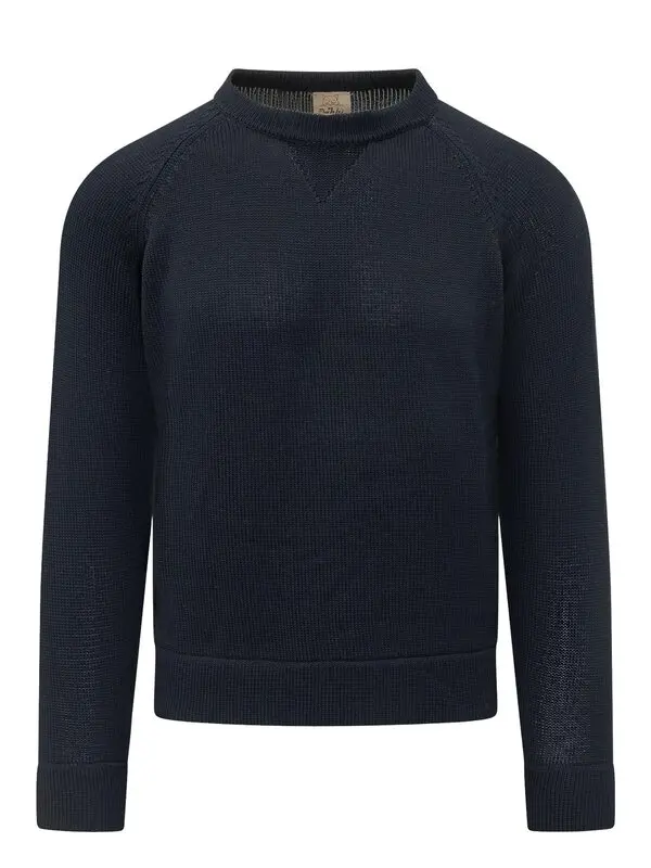 RAKKI Essentials Giro Neck Sweatshirt - Blu Notte