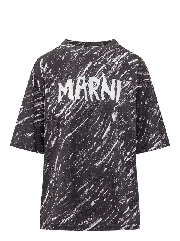 Marni Logo Graphic T-shirt - Black