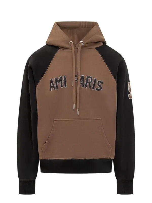 AMI Paris Hooded Sweatshirt For Fall 2025 - Noisette Noir