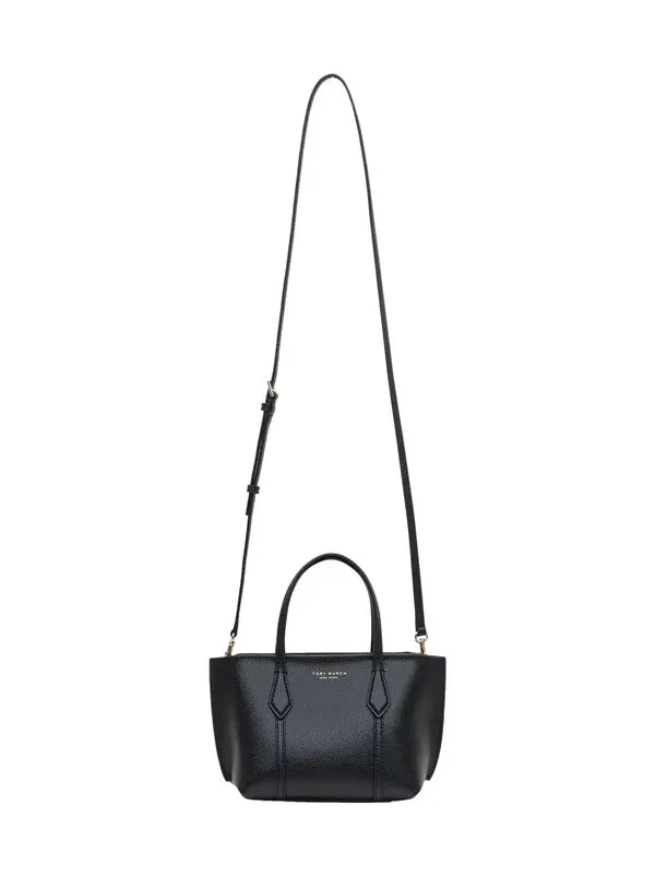 Tory Burch Leather Mini Tote Handbag - Black