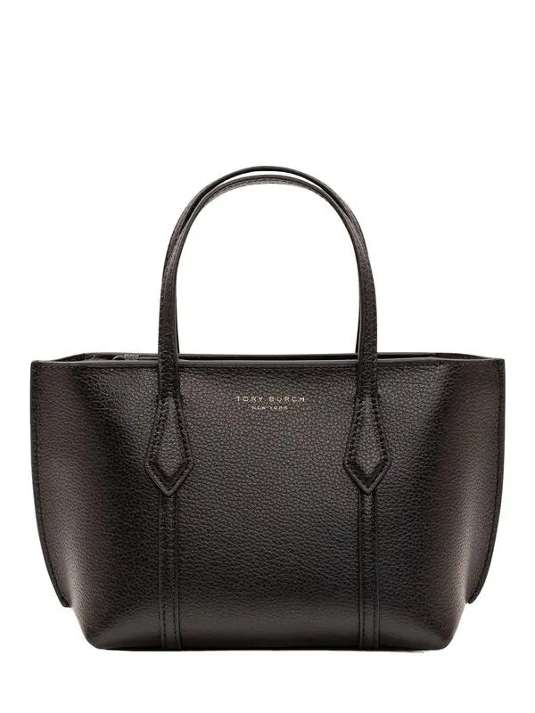 Tory Burch Leather Mini Tote Handbag - Black