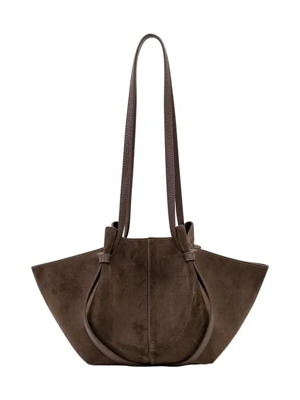 Yuzefi Suede Shoulder Bag - Ganache