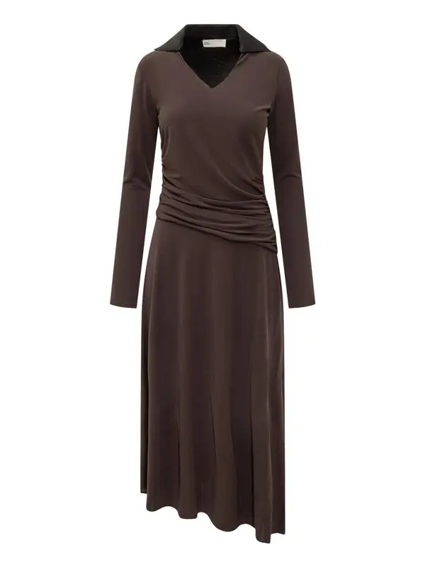 Tory Burch Collared Midi Suit - Dark Mocha