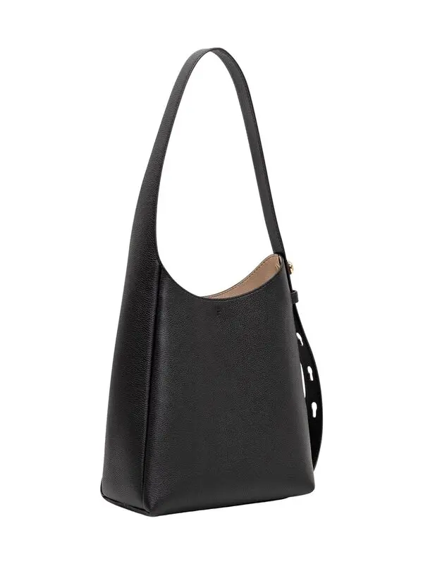 Tory Burch Leather Hobo Handbag - Black