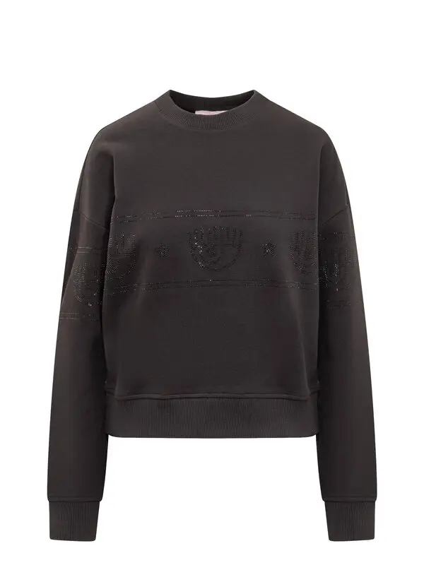 CHIARA FERRAGNI Logomania Sweatshirt - Black