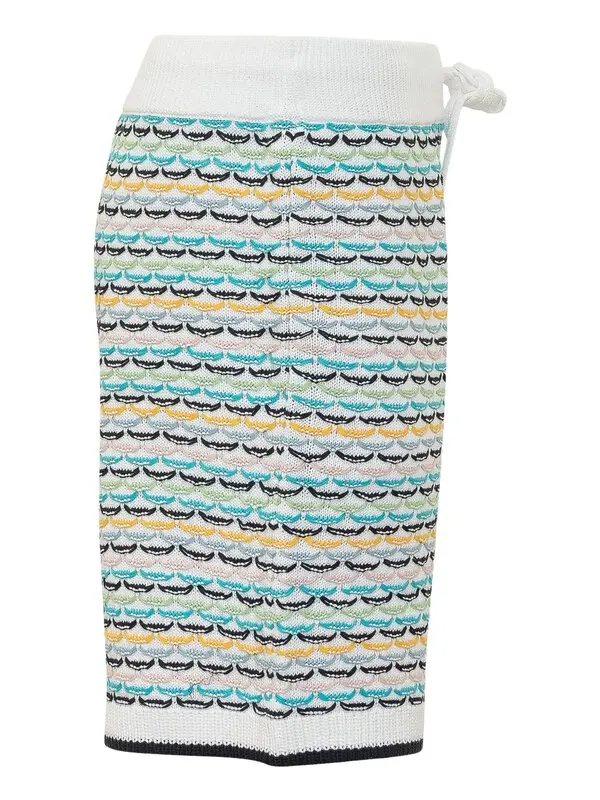 Casablanca Tuck Stitch Mini Shorts - Multi