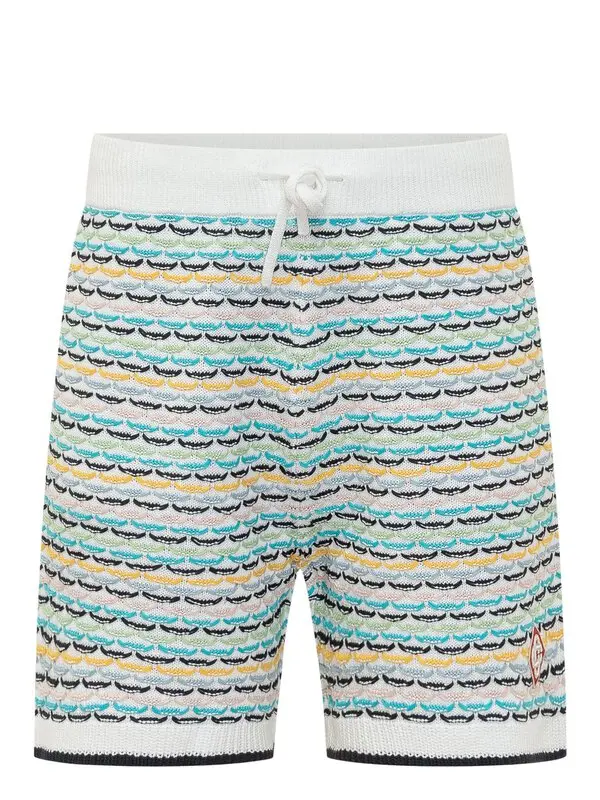 Casablanca Tuck Stitch Mini Shorts - Multi
