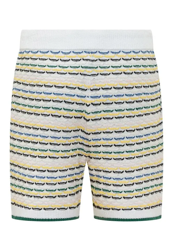 Casablanca Tuck Stitch Mini Shorts - Multicolor