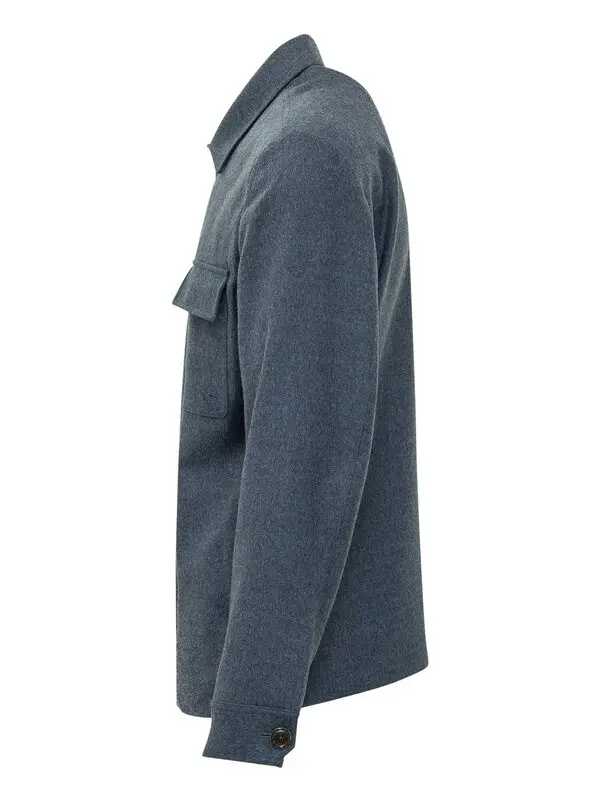 Etro Patch-pocket Shirt Jacket - Blu