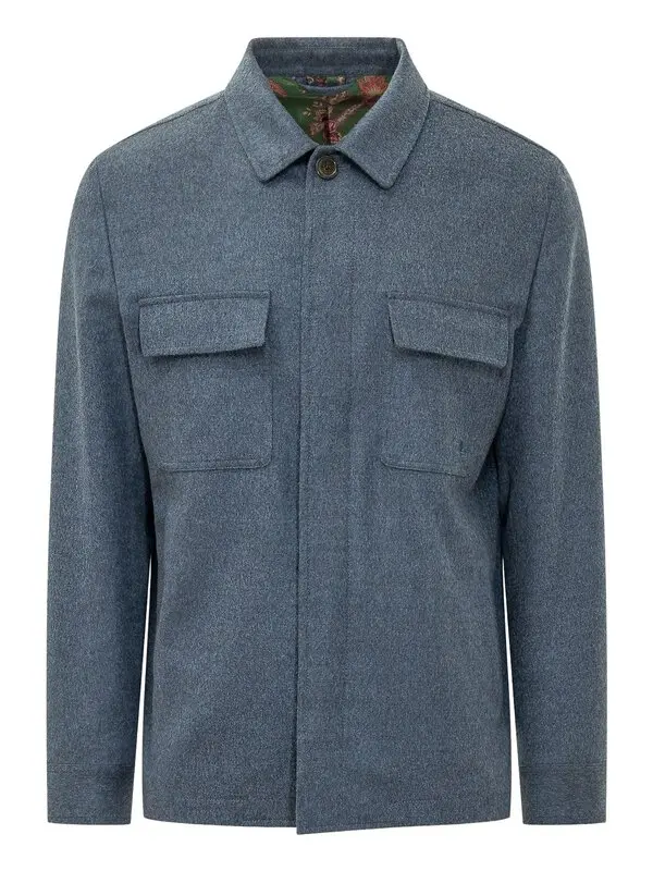 Etro Patch-pocket Shirt Jacket - Blu