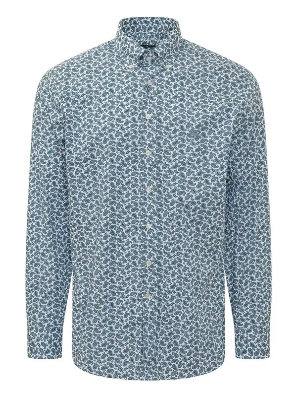 Etro Rome Logo Button-down Shirt - Bianco