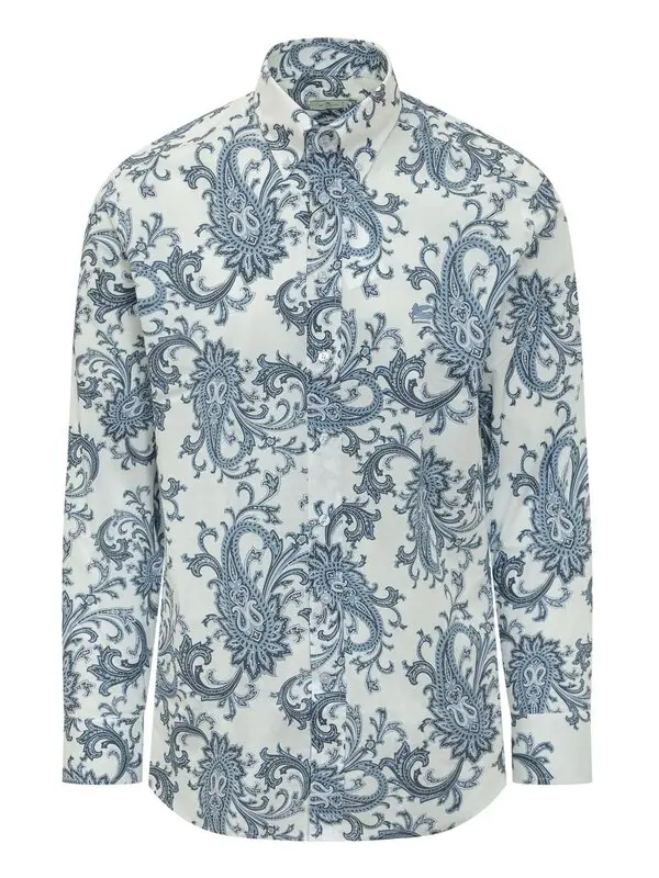 Etro Paint Splash Embroidered Shirt - Bianco