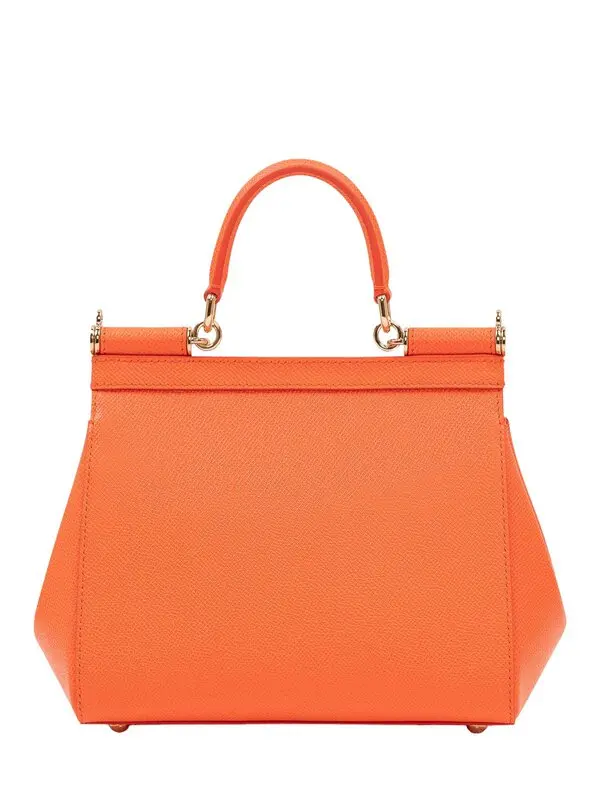 Dolce & Gabbana Vitello Leather Handbag - Orange