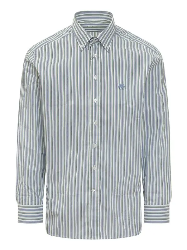 Etro Striped Linen Shirt - Azzurro