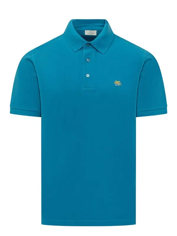 Etro Classic Polo - Azzurro