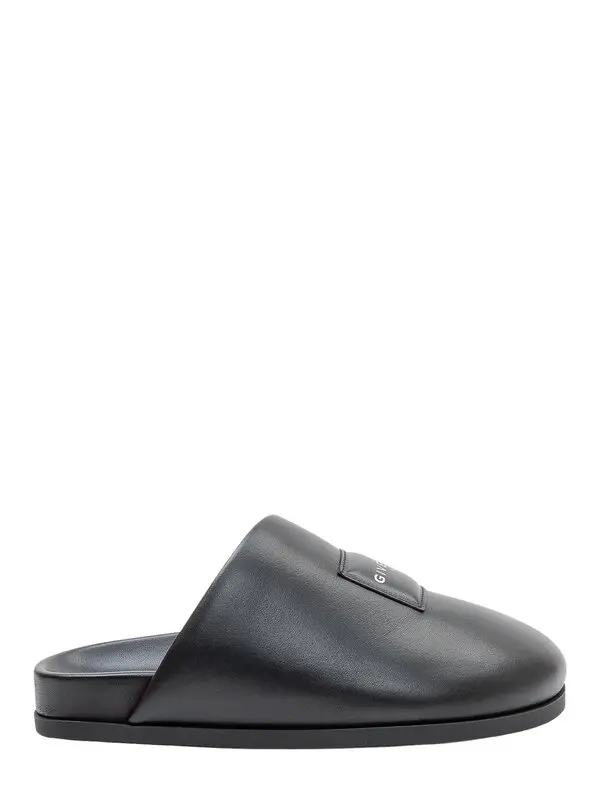 Givenchy Leather Slide Sandals - Black