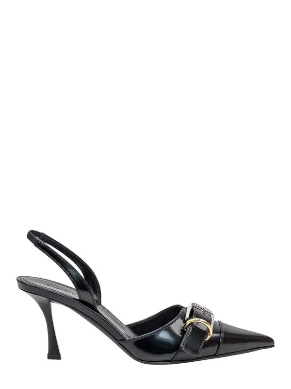 Givenchy Leather Slingback Heels - Black