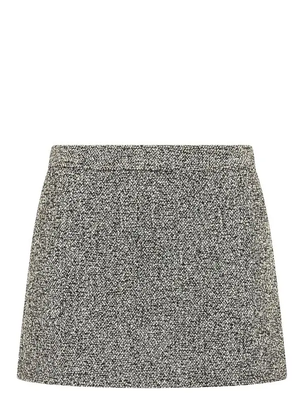 Michael Kors Tweed Mini Skirt - Black/bone