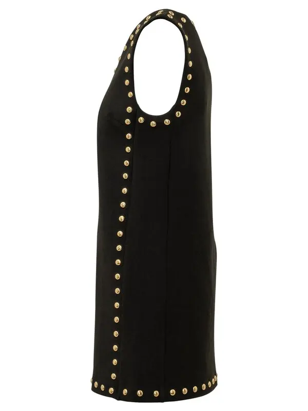 Michael Kors V-neck Stud Detail Dress - Black