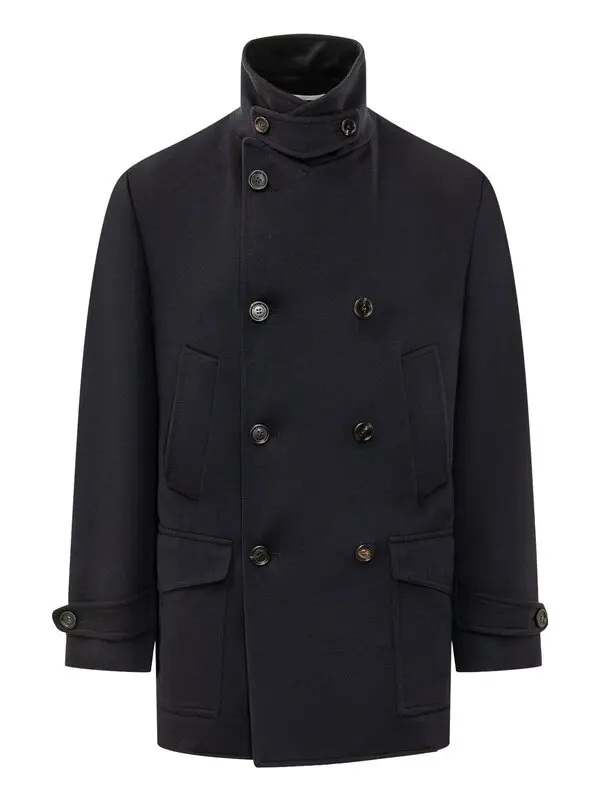 Brunello Cucinelli Overcoat - Navy