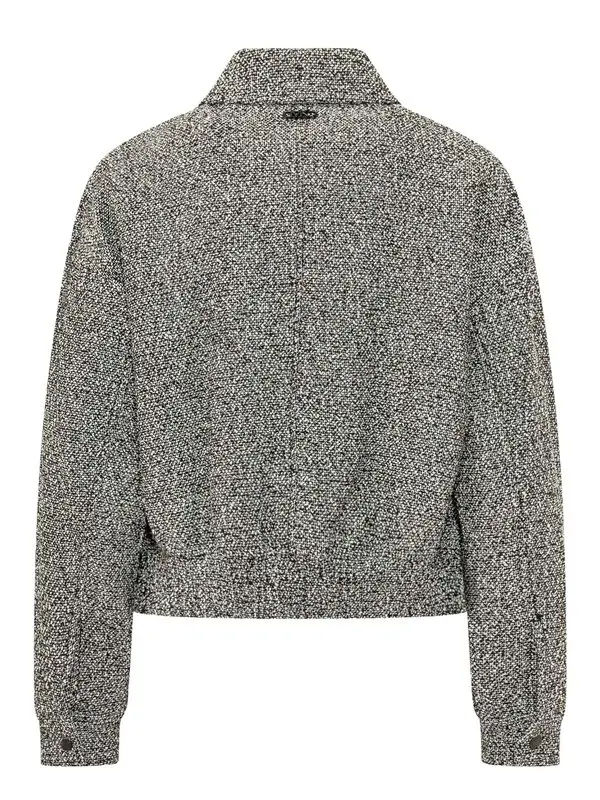 Michael Kors Tweed Bomber Jacket - Black/bone