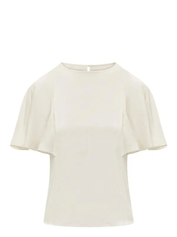 Michael Kors Cape-sleeve Top - Bone