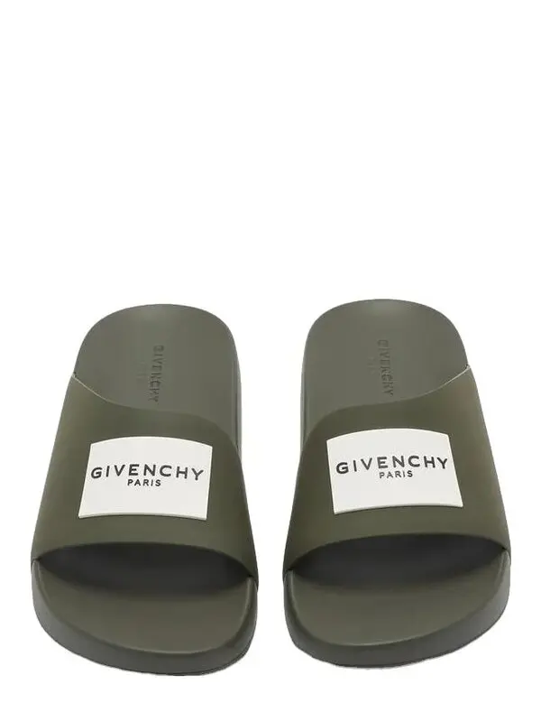 Givenchy Logo Sandals - Khaki