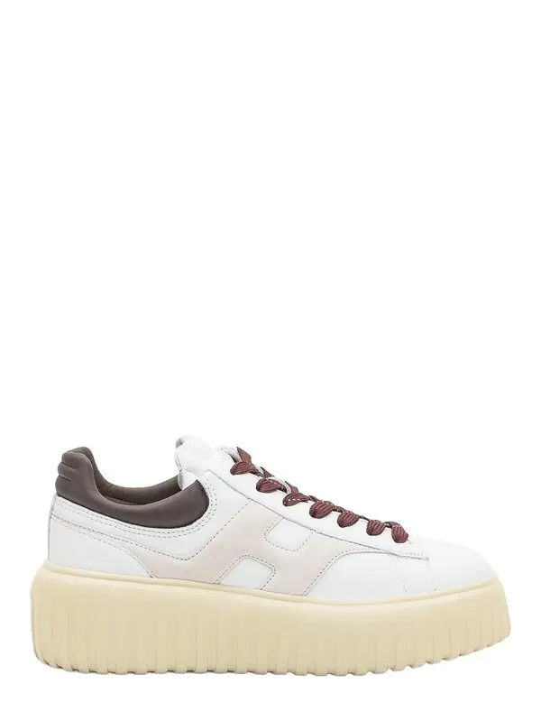 Hogan H-stripe Leather Sneakers - Bianco