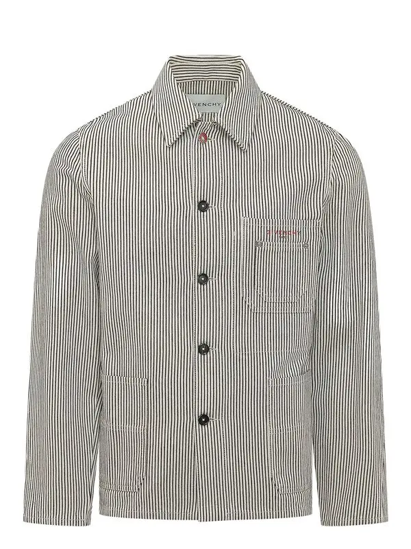Givenchy Striped Jacket - White/blue