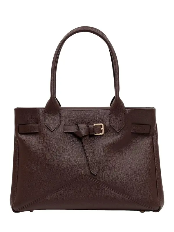 BALLANTYNE Kate Calf Leather Tote Bag - Brown